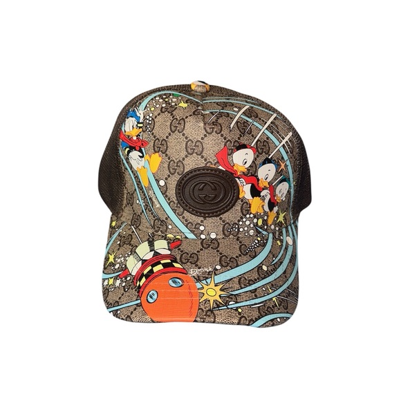 Gucci | Accessories | Gucci Brown Cap With Disney Characters | Poshmark
